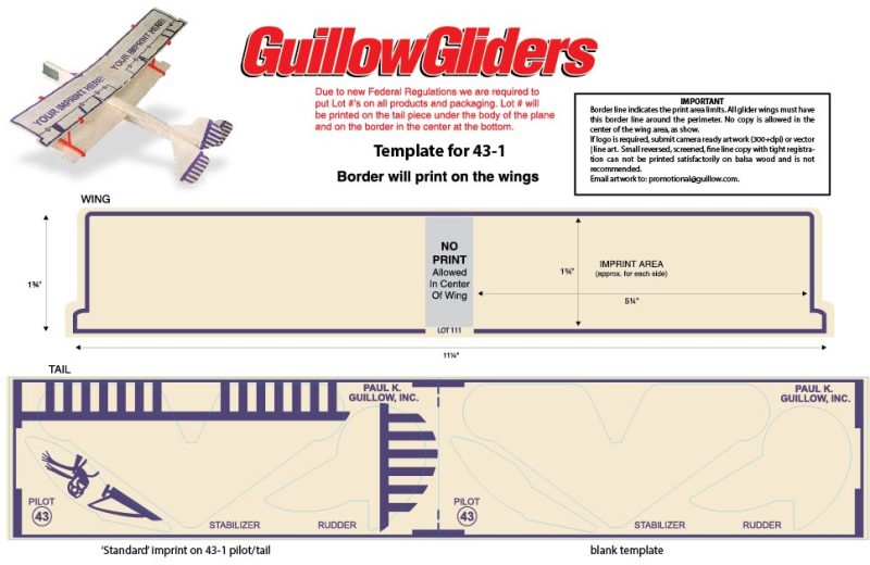 43-1 Balsa Wood Biplane – Guillow Gliders